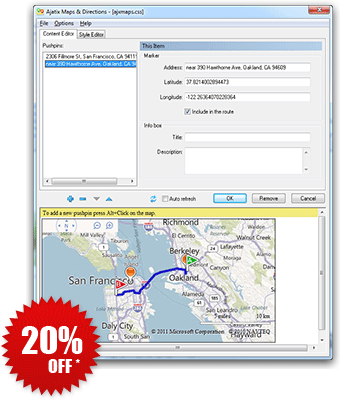 Ajatix - Maps & Directions - Expression Web Add-In